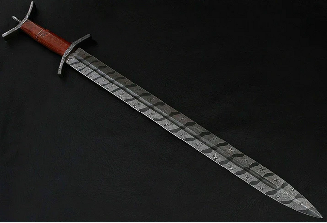 Custom Handmade Damascus Forged Steel Celtic Sword Knife – Valyrian Blade